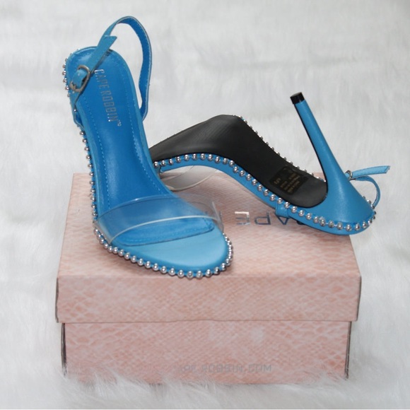 Cape Robbin | Shoes | Nwb Cape Robbin Baby Blue Studded Strap High Heel ...